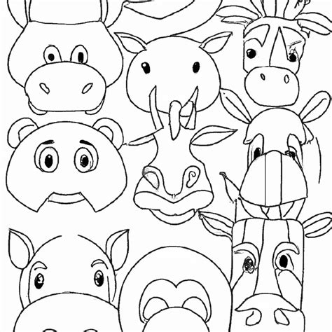 Colorindo Caras De Animais Desenhos E Atividades Para Baixar
