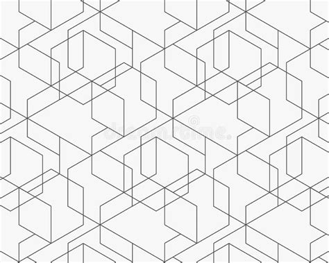 Geometric Vector Pattern Repeating Linear Hexagon Shape Pattern Is Clean Usable For Wallpaper