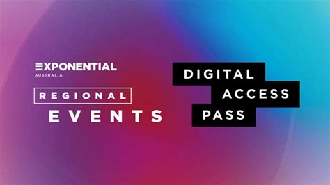 Exponential Australia Regional Events Digital Pass