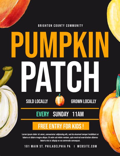 Pumpkin Patch Template Postermywall
