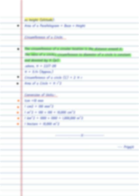 Solution Class 7 Maths Ch 11 Notes And Formula Sheet Cbse Studypool