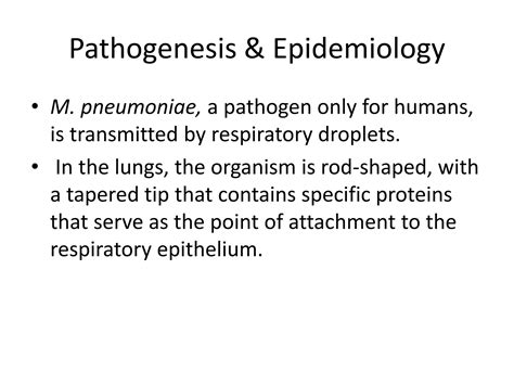 Mycoplasma Pneumonia Infection In Humans Pptx