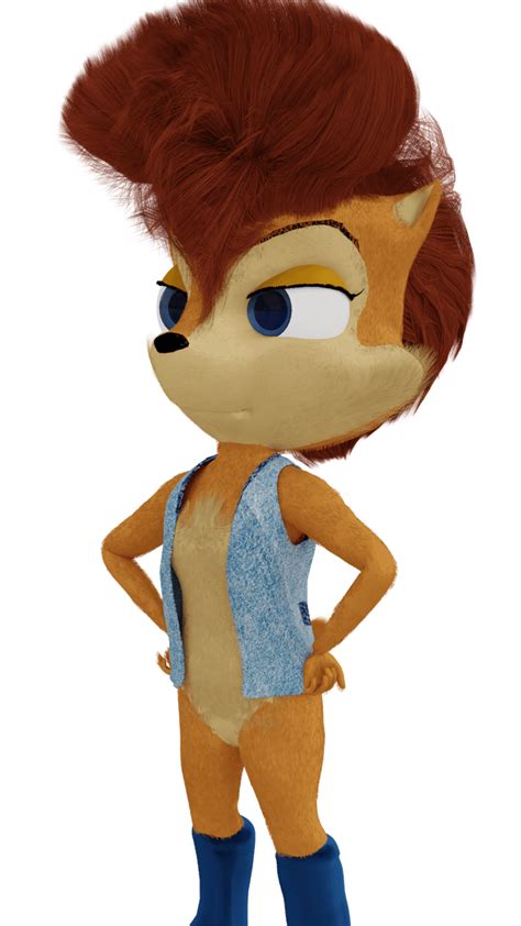 Blender Render Of Sally Acorn Classic Pose R Sallyacorn