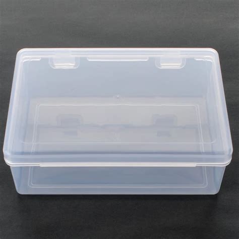 Rectangular Plastic Boxes Empty Storage Organizer Containers With