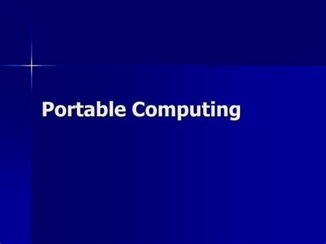 19 Portable Computing Ppt