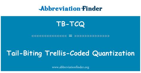 Tb Tcq ย่อมาจาก เสียดสีหาง Quantization รหัสตะแกรงลวดหนา Tail Biting Trellis Coded Quantization