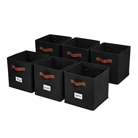 Rebrilliant Storage Bins Cube Storage Bin With Label Holders Fabric Storage Cubes For