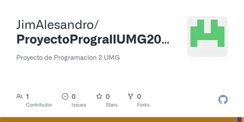 Github Jimalesandro Proyectoprograiiumg Proyecto De Programacion Umg