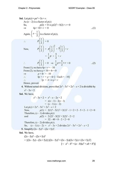 Ncert Exemplar For Class 9 Maths Chapter 2 Mathongo