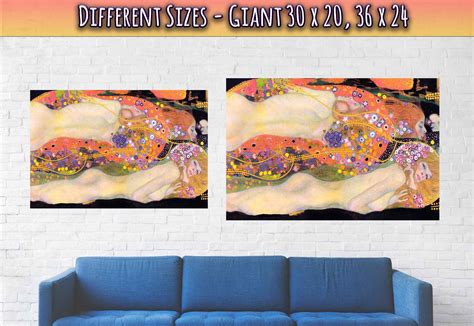 Water Serpents Poster Gustav Klimt Water Serpents Ii Print 1907