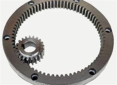 Round Polished Cast Iron Ring Gear For Industrial Use Color Grey At