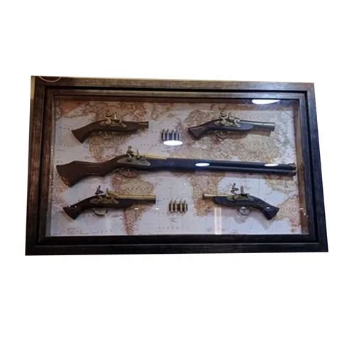 Brown Wooden 12 Inch Gun Wall Frame For Decoration At ₹ 12500piece In