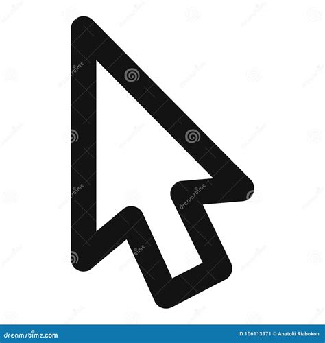 Cursor Retro Element Icon Simple Black Style Stock Vector Illustration Of Choice Finger