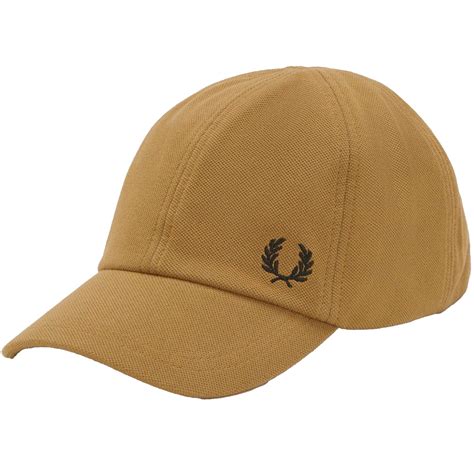 Fred Perry Classic Piqué Cap Dark Caramel Curated Menswear