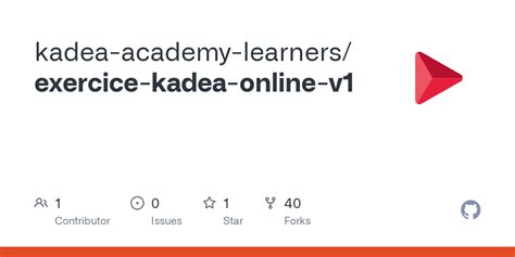 Github Kadea Academy Learnersexercice Kadea Online V1