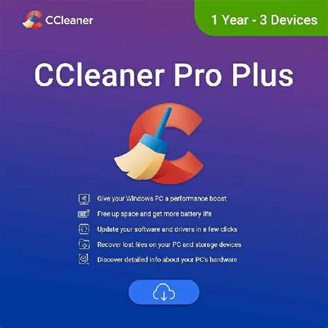Ccleaner Professional Plus 2025 Key 3 Years 5 Pc Antivirus