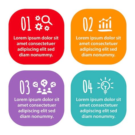 Free Vector 4 Steps Infographic Flowchart Design Template