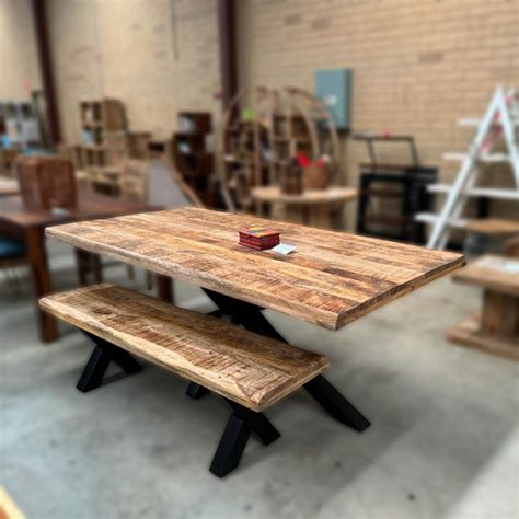 Wood Decor Rustic Dining Table Mango Wood 150x90cm Furniture Store In Perth Australia Grab