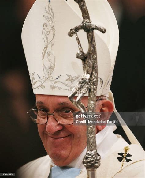 Pope Francis Celebrating The Holy Mass At The Basilica Of Saint Mary