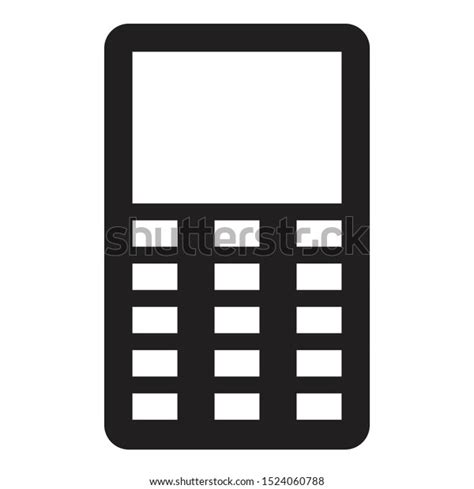 Mobile Phone Icon Black Isolated Vector เวกเตอร์สต็อก ปลอดค่า