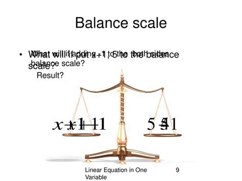 Ppt On Linear Equation With One Variable Powerpoint Slides
