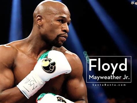 Download Floyd Mayweather Proudly Showcasing His White Boxing Gloves