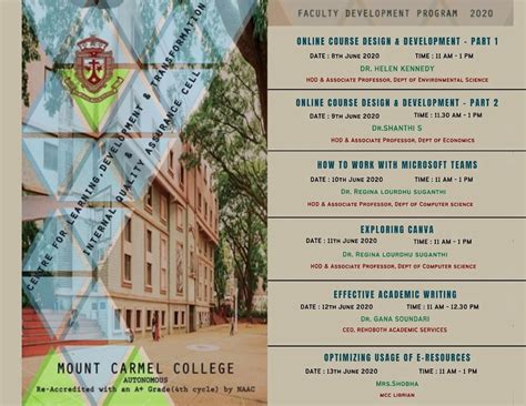 Faculty Development Programme Mount Carmel College Autonomous