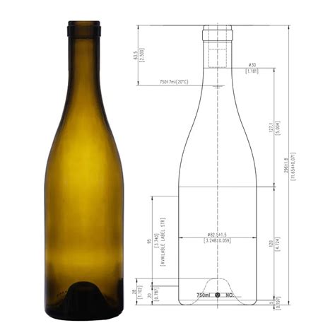 Encore Packaging High Quality 750ml Wine Glass Bottle Burgundy Red Wine