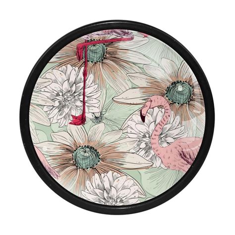 4 Pcs Flamingo Knobs For Kitchen Cabinet Cupboard Dresser Bookcase Drawer Pulls Handles Round