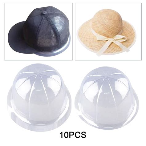 Tongina 10 Pieces Caps Display Supports Hard Hat Insert Portable Hat