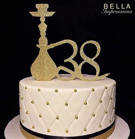 Hooka Cake Topper Pipe Bling Cake Topper Etsy