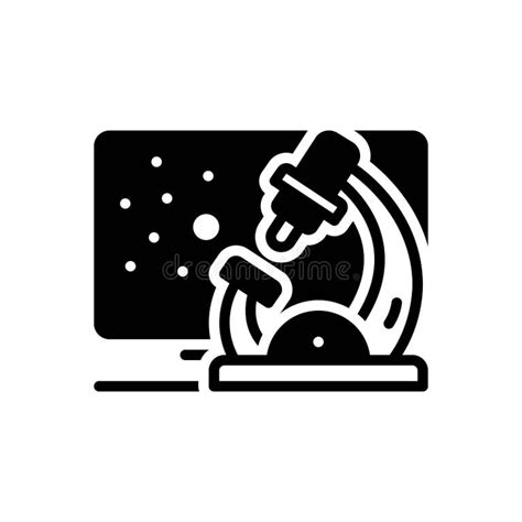 Black Solid Icon For Pathology Laboratory And Experiment Stock