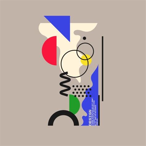 Bright Glossy Overlapping Geometric Shapes Vector Image