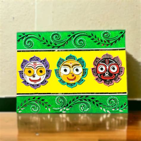 Puspanjali On Instagram 15ft 2ft Lord Jagannath Balabhadra And Subhadra Lippan Art Wall