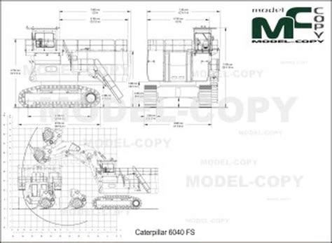 Caterpillar 6040 Fs 2d Zeichnung German Photoshop Моделирование