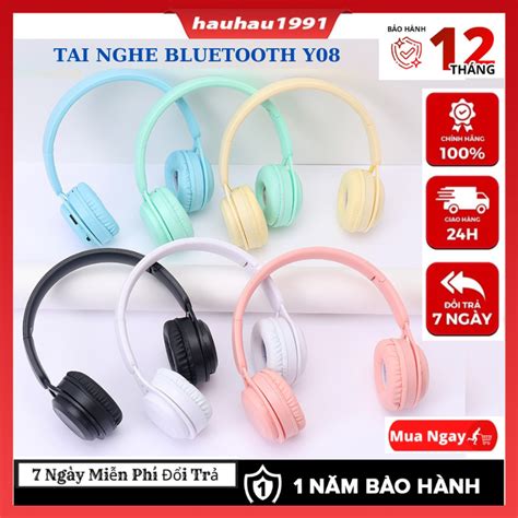 Tai Nghe Chụp Tai Y08 Có Micro Chống ồn Headphone Không Dây Màu Sắc Thời Trang Tai Nghe
