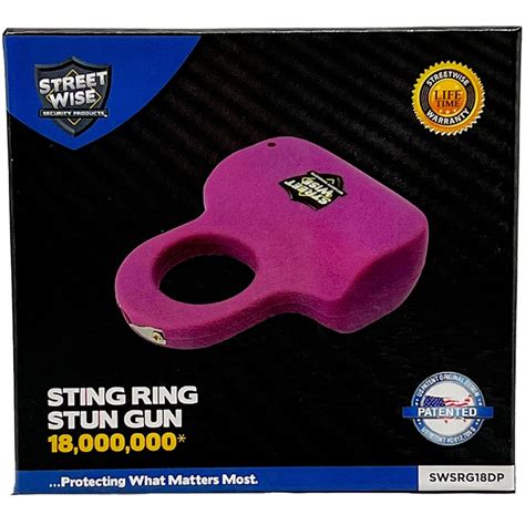 Streetwise™ Sting Ring Rechargeable Stun Gun 18m The Home Security