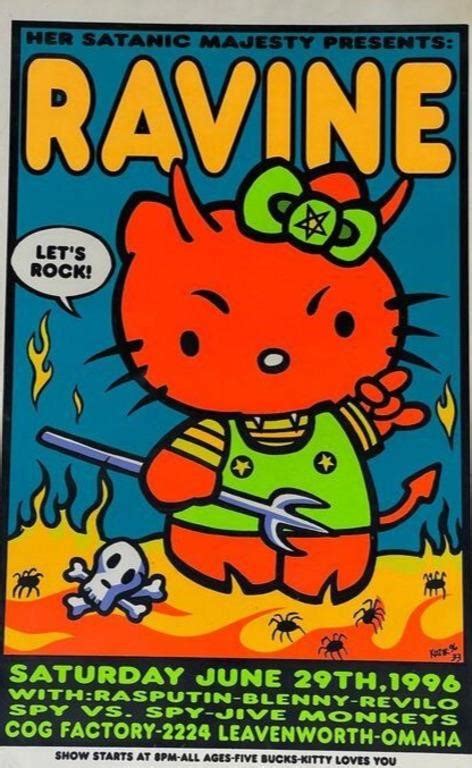 Ravine Satanic Hello Kitty Frank Kosik Poster Live And Online Auctions On