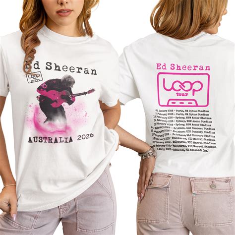 Ed Sheeran Australian Tour T Shirt Loop Tour 2026 Merch Etsy Australia
