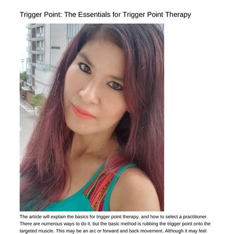 The Basics Of Trigger Point Massagejqmpipdfpdf Docdroid