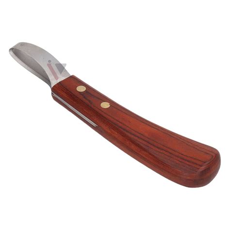 Double Edged Hoof Trimming Knife With Wooden Handle Vetaxa Industries