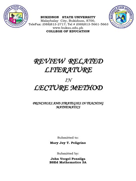 Rrl Of Lecture Method Pdf Lecture Teachers