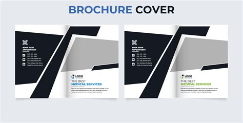 Medical A4 Cover Design Templates Blue Corporate Business Rectangle