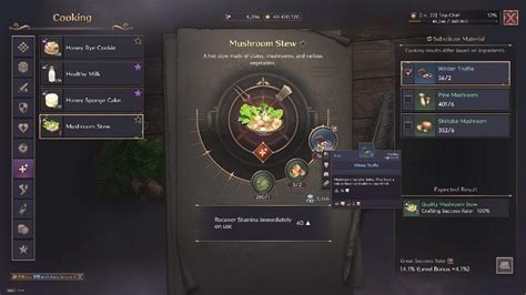 Mushroom Stew Recipe On Minutrite Rng Throne And Liberty Youtube