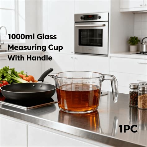 Microwave Safe Measuring Cup 1000ml Heatproof Borosilicate Glass