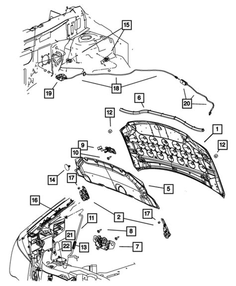 Hood And Hood Release For 2013 Chrysler Town And Country Mopar Online Parts