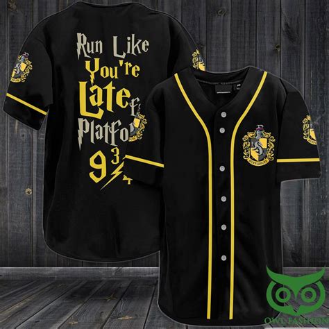 Harry Potter Hufflepuff Run For Platform 9 3 4 Baseball Jersey Shirt