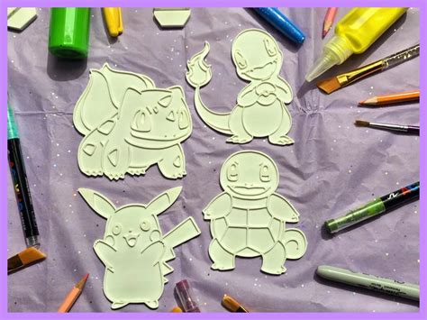 Pokemon Starter Coloring Pika Bulba Char Squirtle Free 3d Print Model Makerworld