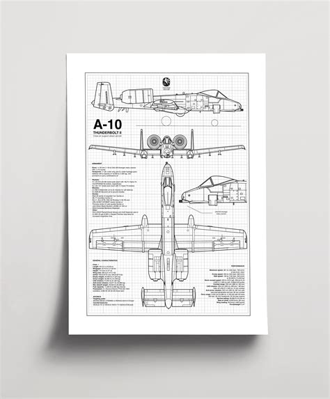 A 10 Thunderbolt A 10 Warthog Blueprint Aviation Military Aviation