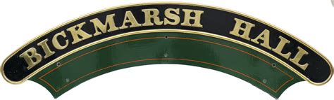 Nameplate Bickmarsh Hall Ex Gwr Collett Hall Class Nameplates Steam